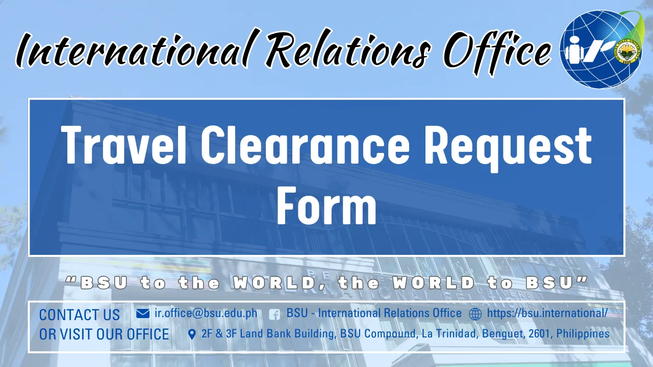 QF-IRO-08 - Travel Clearance Request Form | BSU - International ...