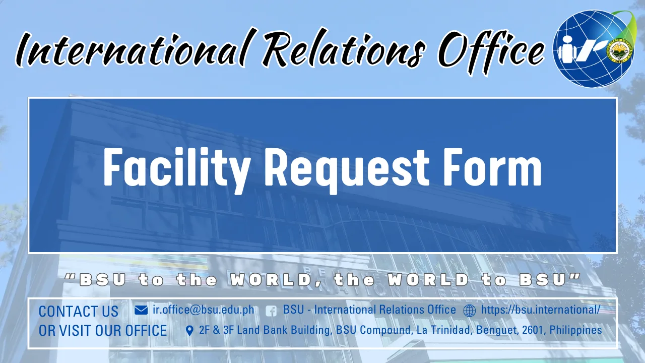 QF-IRO-10 - Facility Request Form | BSU - International Relations Office
