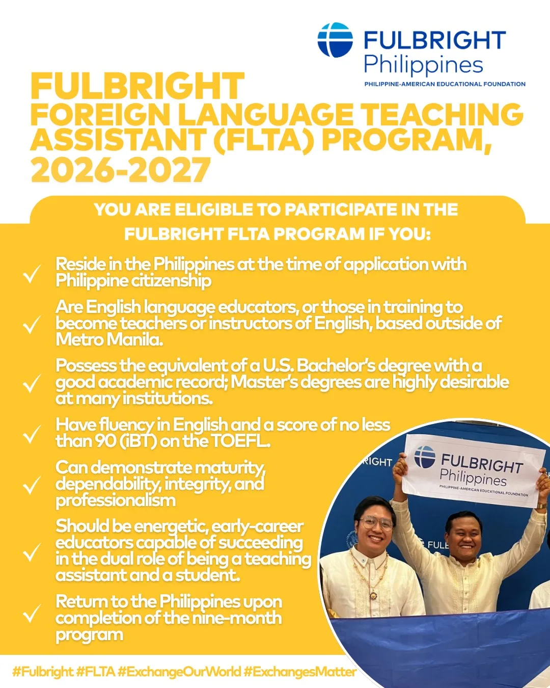 Fulbright FLTA Program 2026–2027 | BSU - International Relations Office